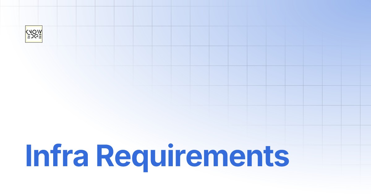 Infra Requirements | Sunbird Knowlg